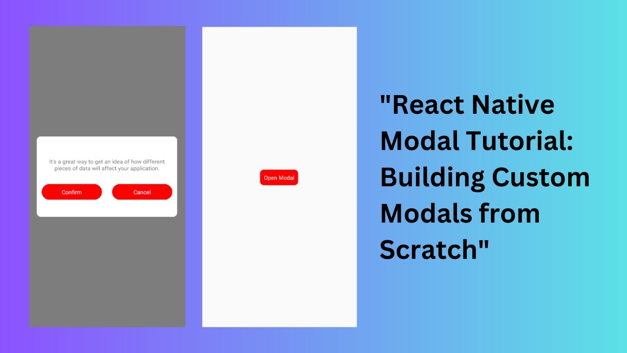 Creating A Pop Up Modal In React Native React Native Modal Component