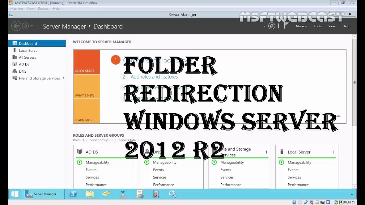 13 Folder Redirection Windows Server 2012 R2 70 410 Mcsa Youtube