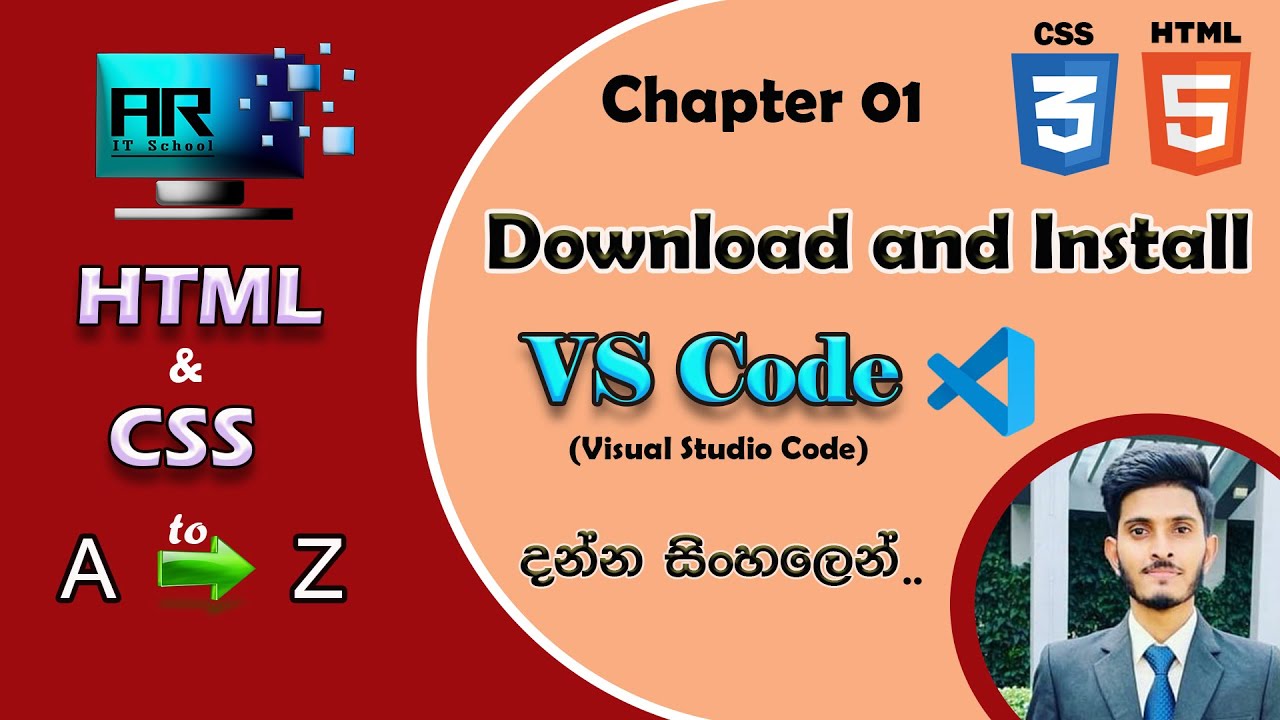 How To Install And Set Visual Studio Code Sinhala Html And Css