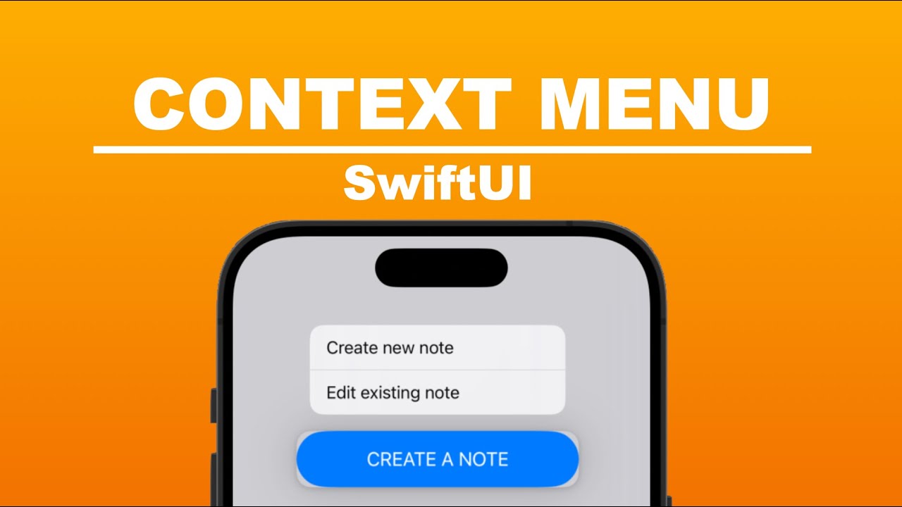 How To Use Context Menus In Xcode 15 Swiftui Youtube