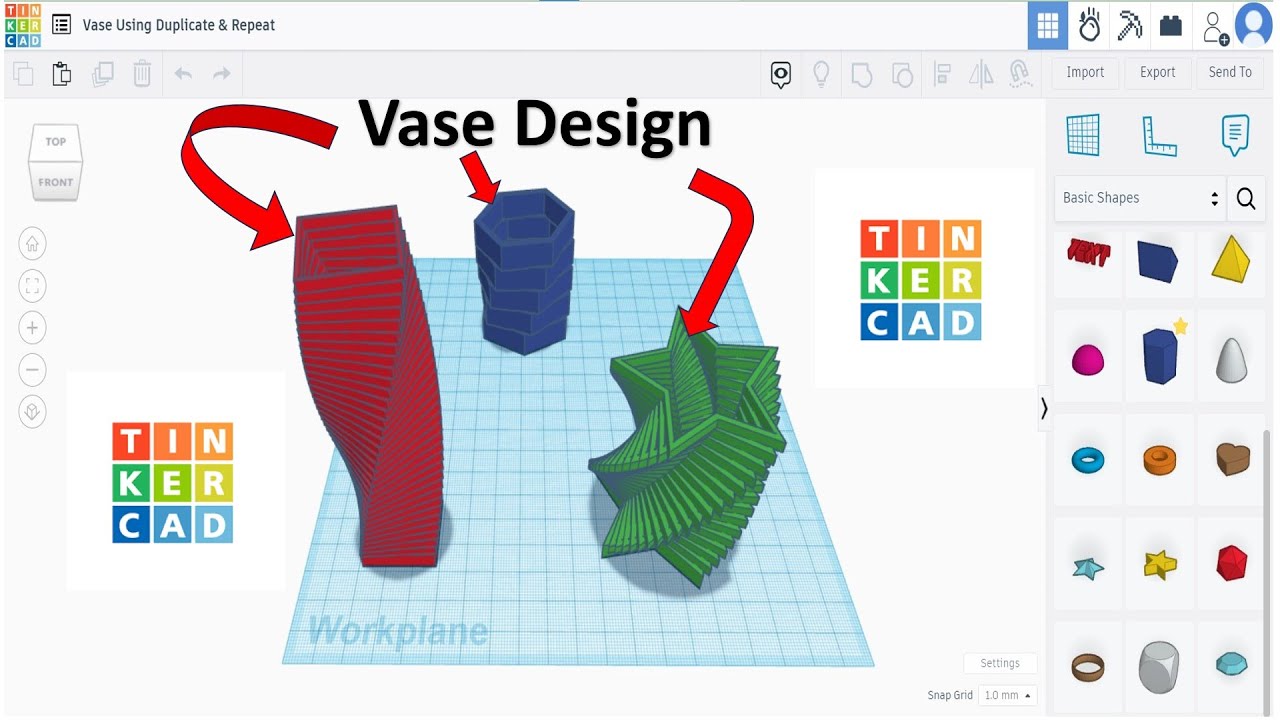 How To Make A Vase In Tinkercad For 3d Print 3dprinter Youtube