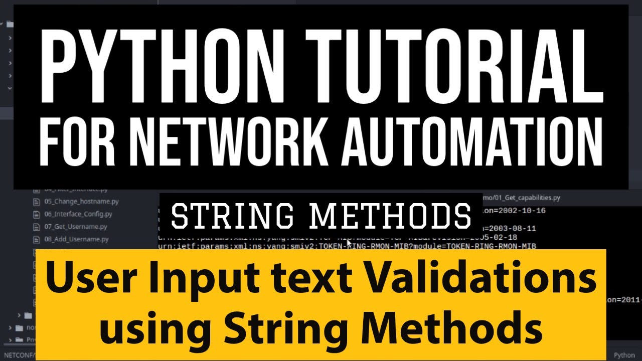 Python Tutorial How Validate User Input Data Using String Methods