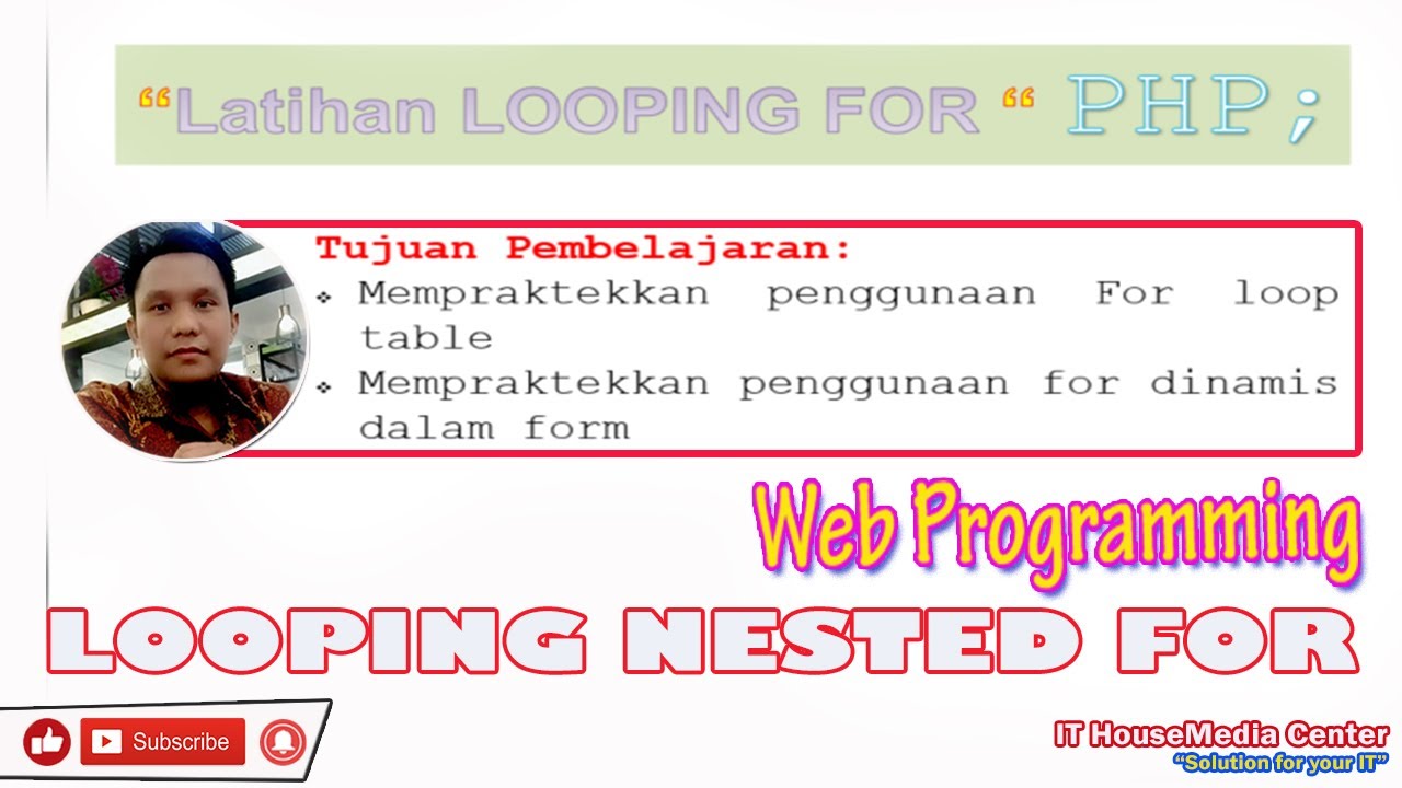 Latihan Looping For Nested For Di Php Youtube