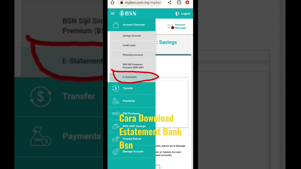 Cara Download Estatement Bank Bsn Shorts Youtube
