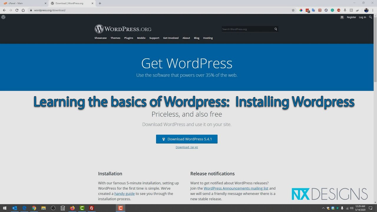 Wordpress Basics Tutorial Part 1 Installing Wordpress Youtube