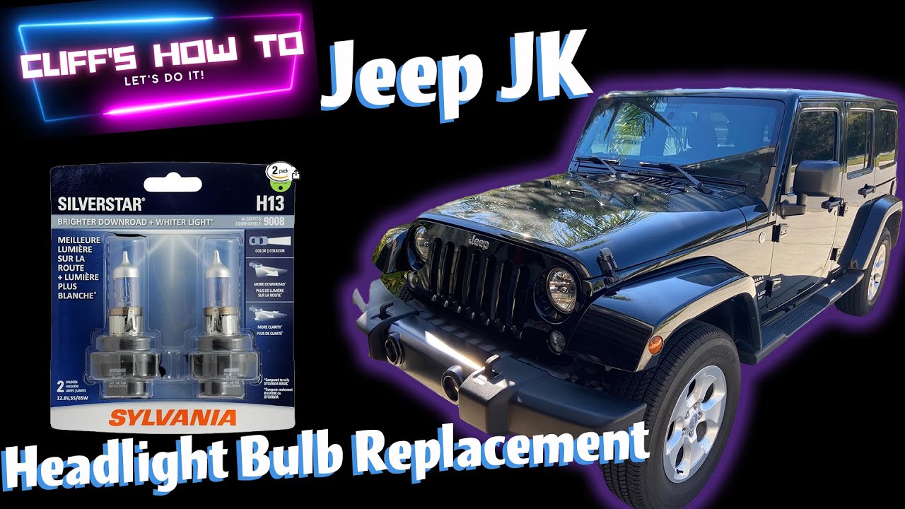 Jeep Wrangler Jk Headlight Bulb Change Youtube
