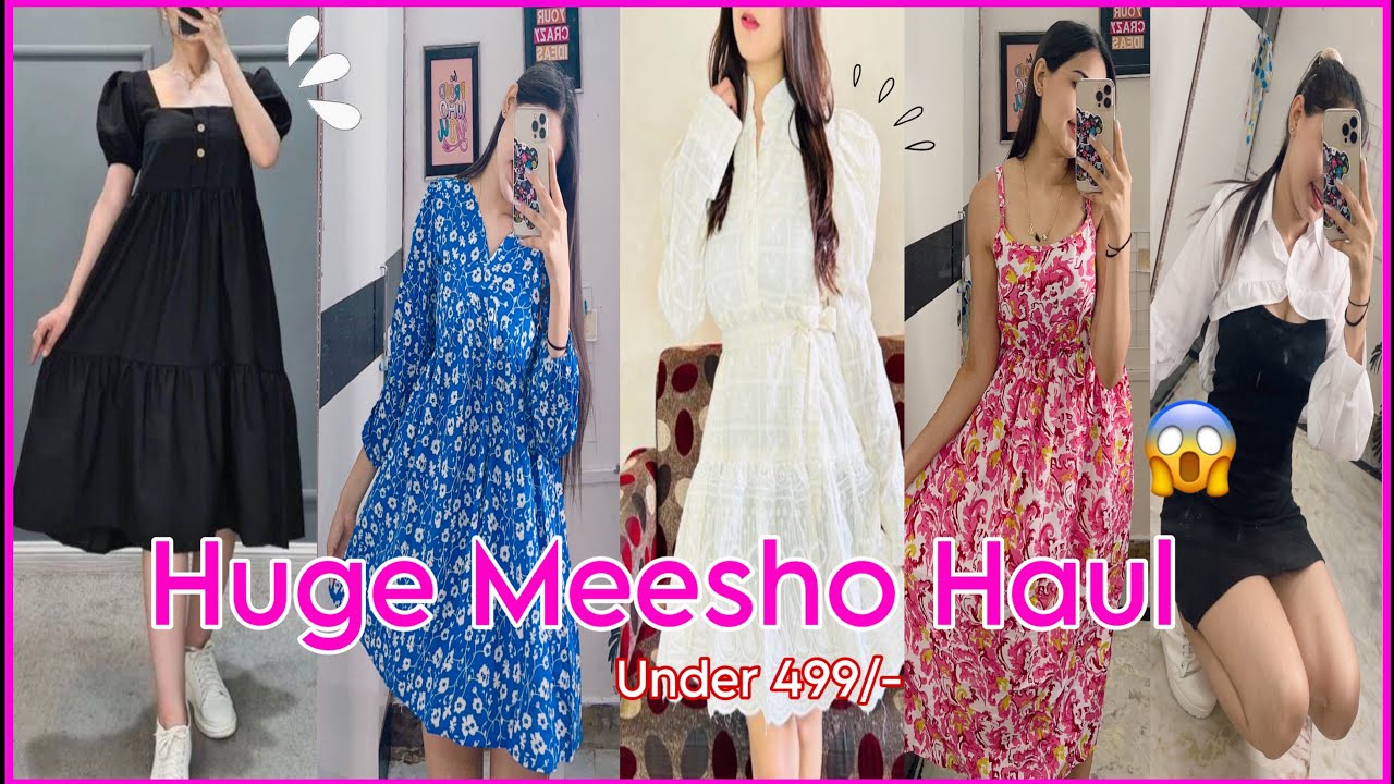Trendy Meesho Dresses Haul ёяшн Starting At Rs 248ёядй Try On Haul Meesho