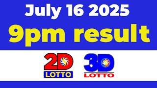 Lotto Result Today 9pm Live Draw 16 July 2025 Swertres Ez2 Pcso Live ...