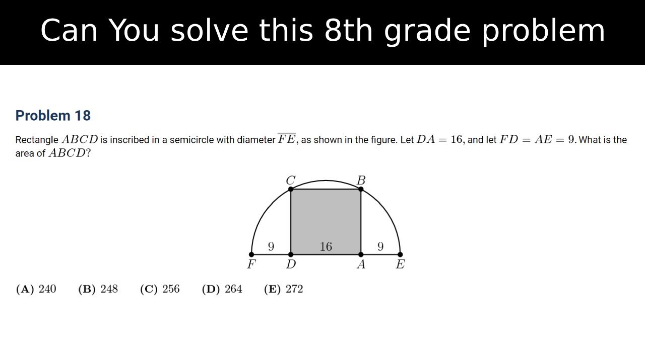 Problem 18 Amc 8 2020 Youtube