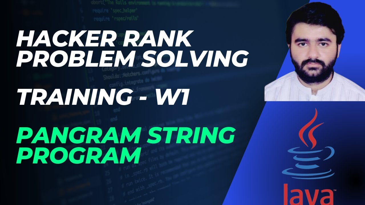 Coding Challenge Java Part 8 Pangram String Program Coding