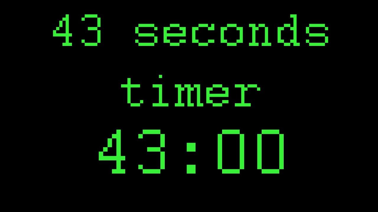 43 Seconds Timer Youtube