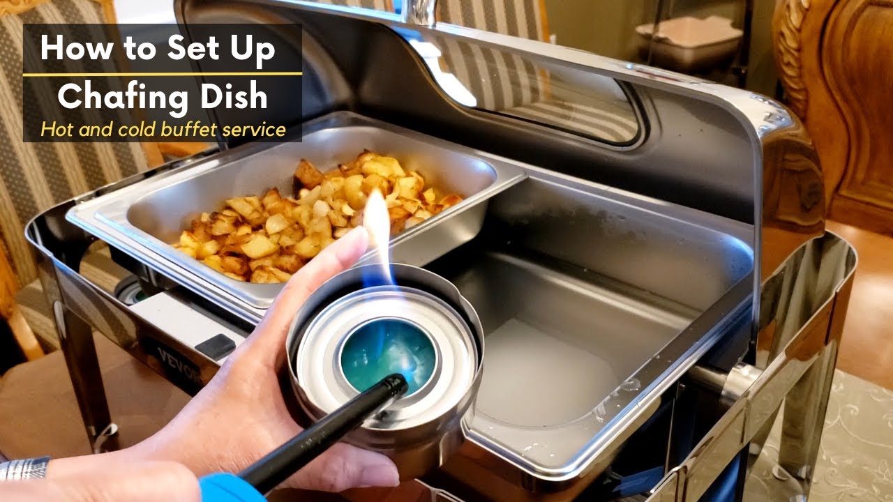 How To Set Up A Chafing Dish Vevor Roll Top Chafer Youtube