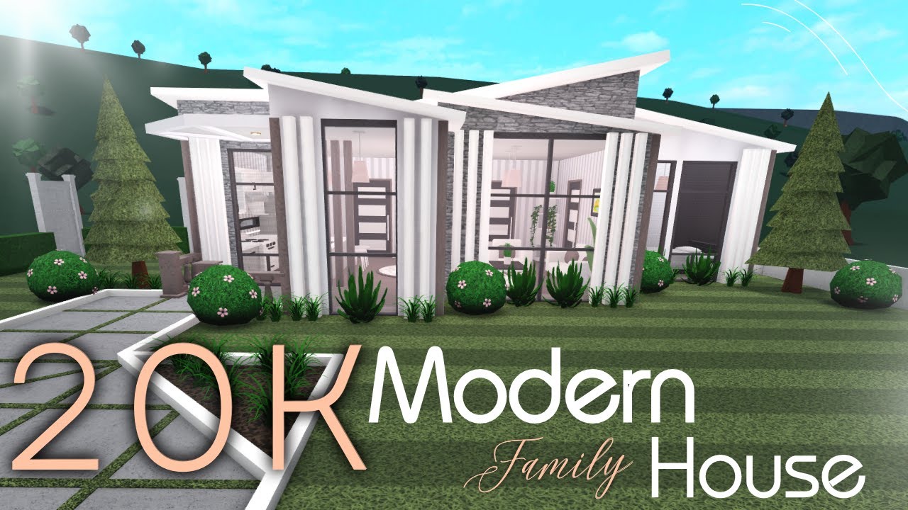 20k Bloxburg Modern Family Roleplay House No Gamepass Youtube