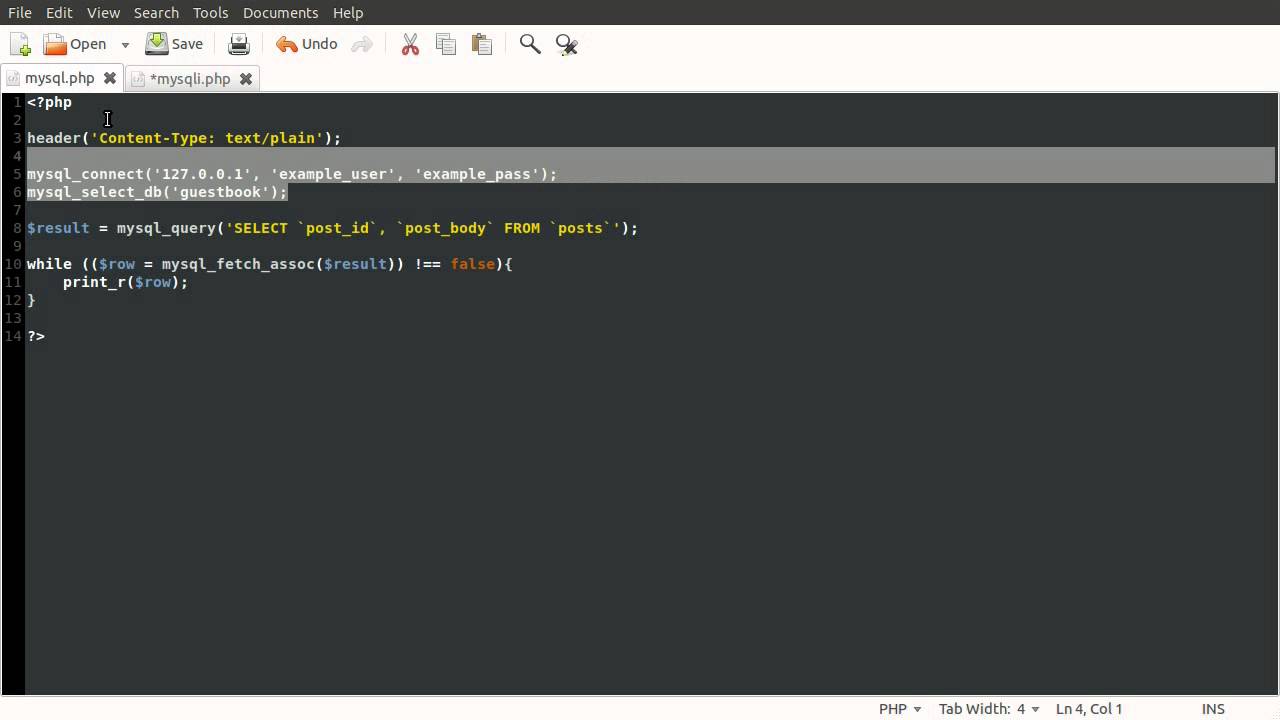 Php Basics Mysqli Youtube