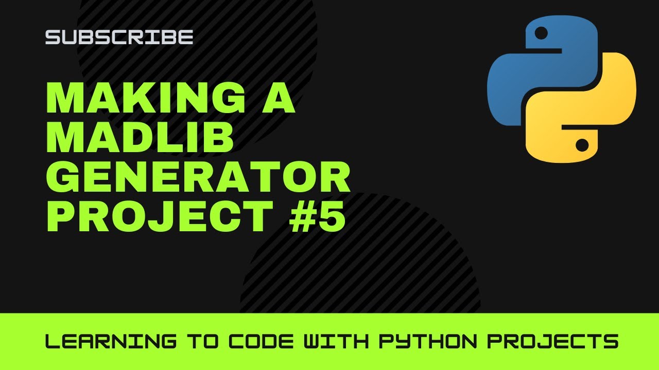 Python Project Making Madlibs Youtube
