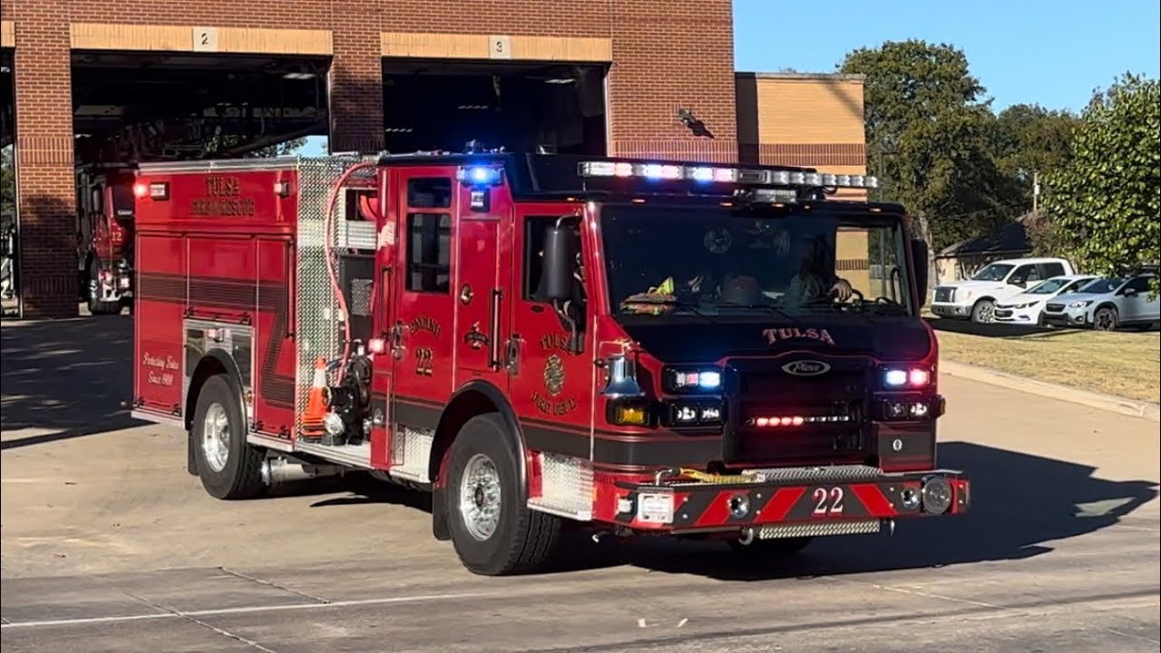 First Ever Video Tulsa Fire Department Brand New Engine 22