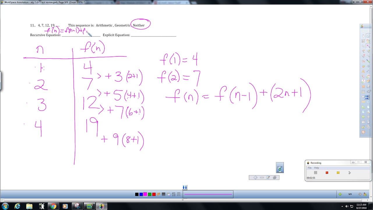 Dtc Alg 1 1 9 11 Youtube