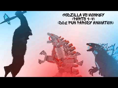 Godzilla Vs Monkey Parts 1 4 Dc2 Fan Parody Animation Youtube