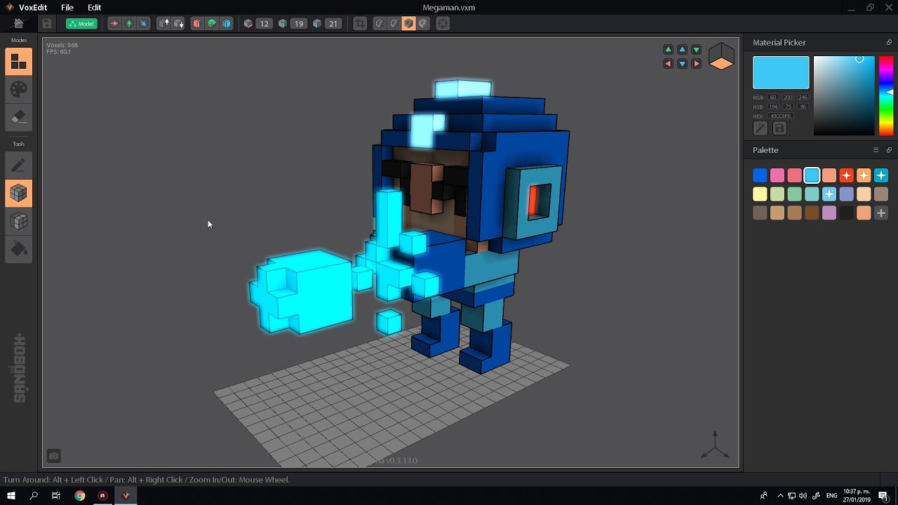 Voxedit Free 3d Voxel Art Software Animated Megaman Timelapse Youtube