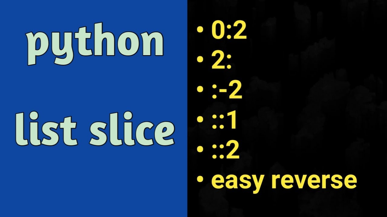Python Slice Reverse String Youtube