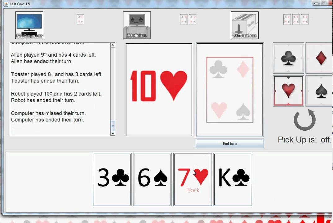 Java Game Last Card Youtube