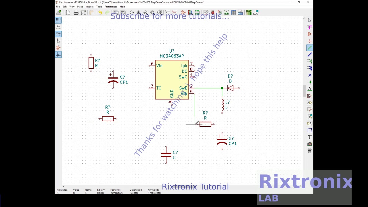 Tutorial On Designing Dc To Dc Converter Step Down Pcb Using Mc34063