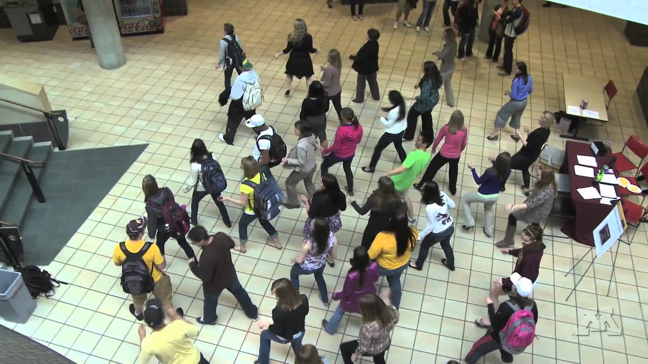 Carlson School Flash Mob Electric Slide Youtube