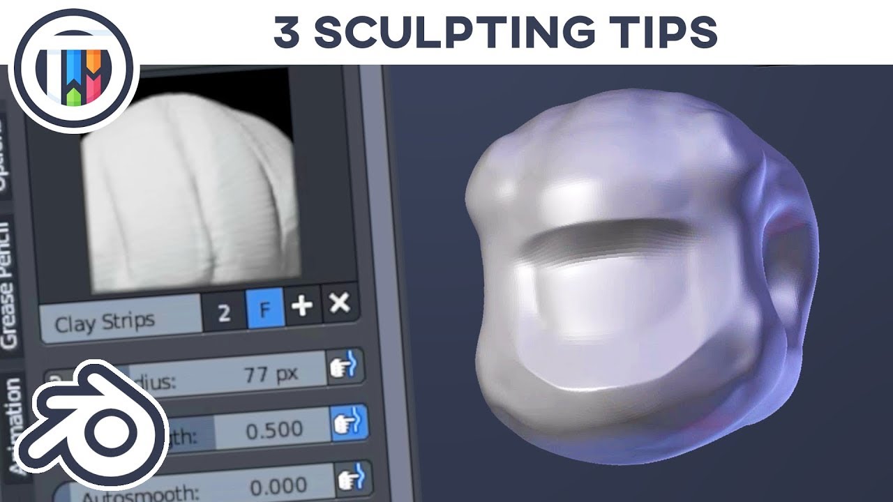 Blender Tutorial 3 Super Simple Sculpting Tips For Beginners Youtube