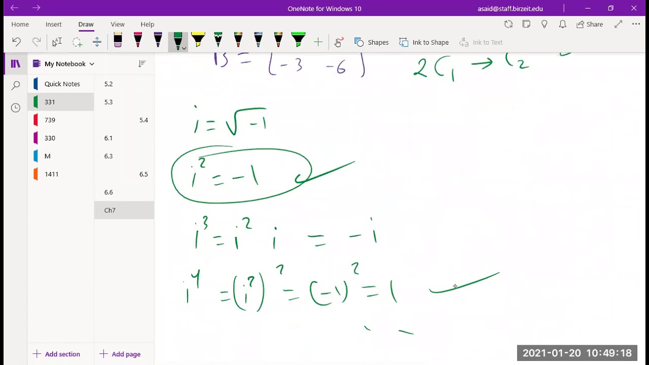 Ch7 Part 3 Complex Eigenvalues Youtube