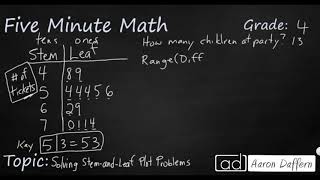 4th Data Analysis Five Minute Math