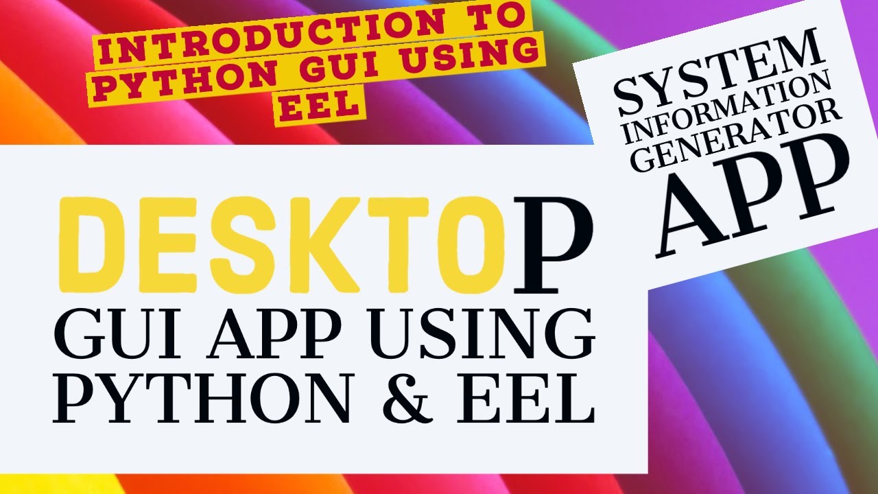 Python Eel Gui App System Utility App Using Python Html Css