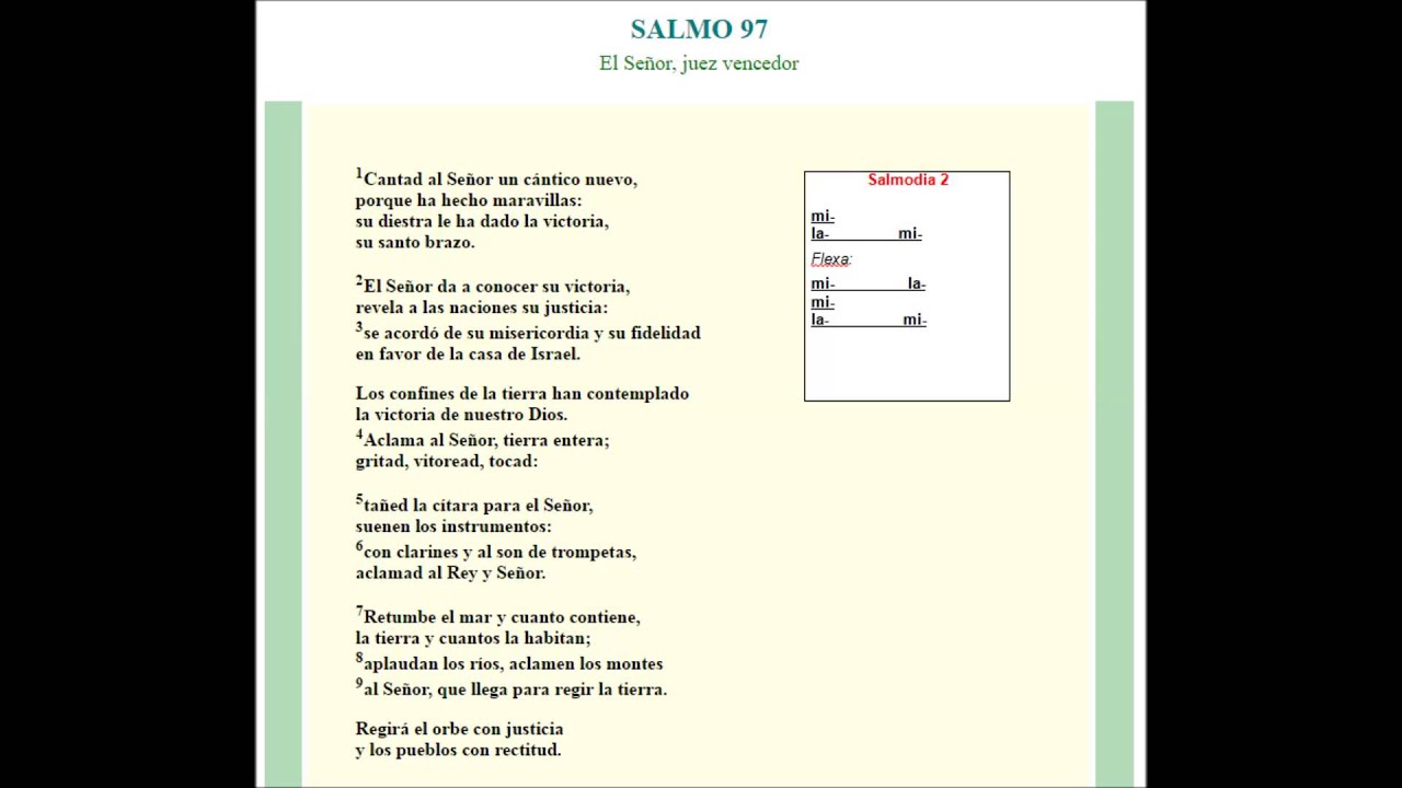 Salmodia Camino Neocatecumenal 2 Youtube