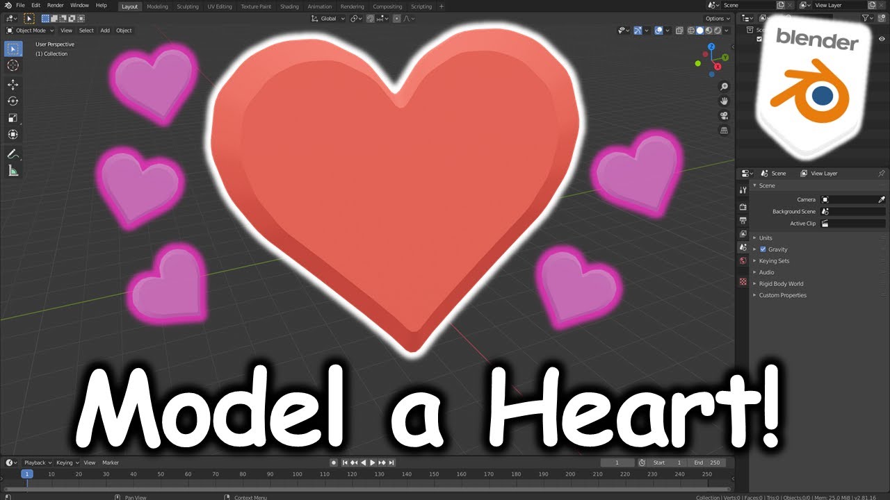 How To Model A Heart In Blender рџґ Youtube