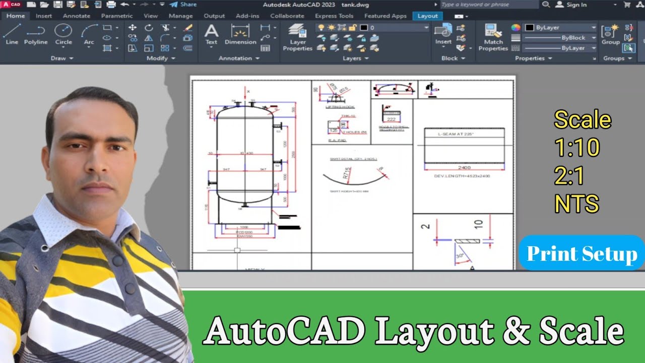 How To Do Page Setup In Layout Scale Setting In Autocad How To Set