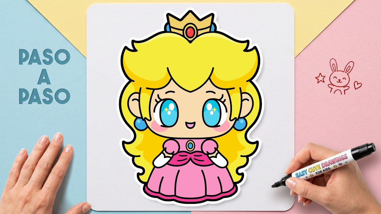Cómo Dibujar A La Princesa Peach Fácil