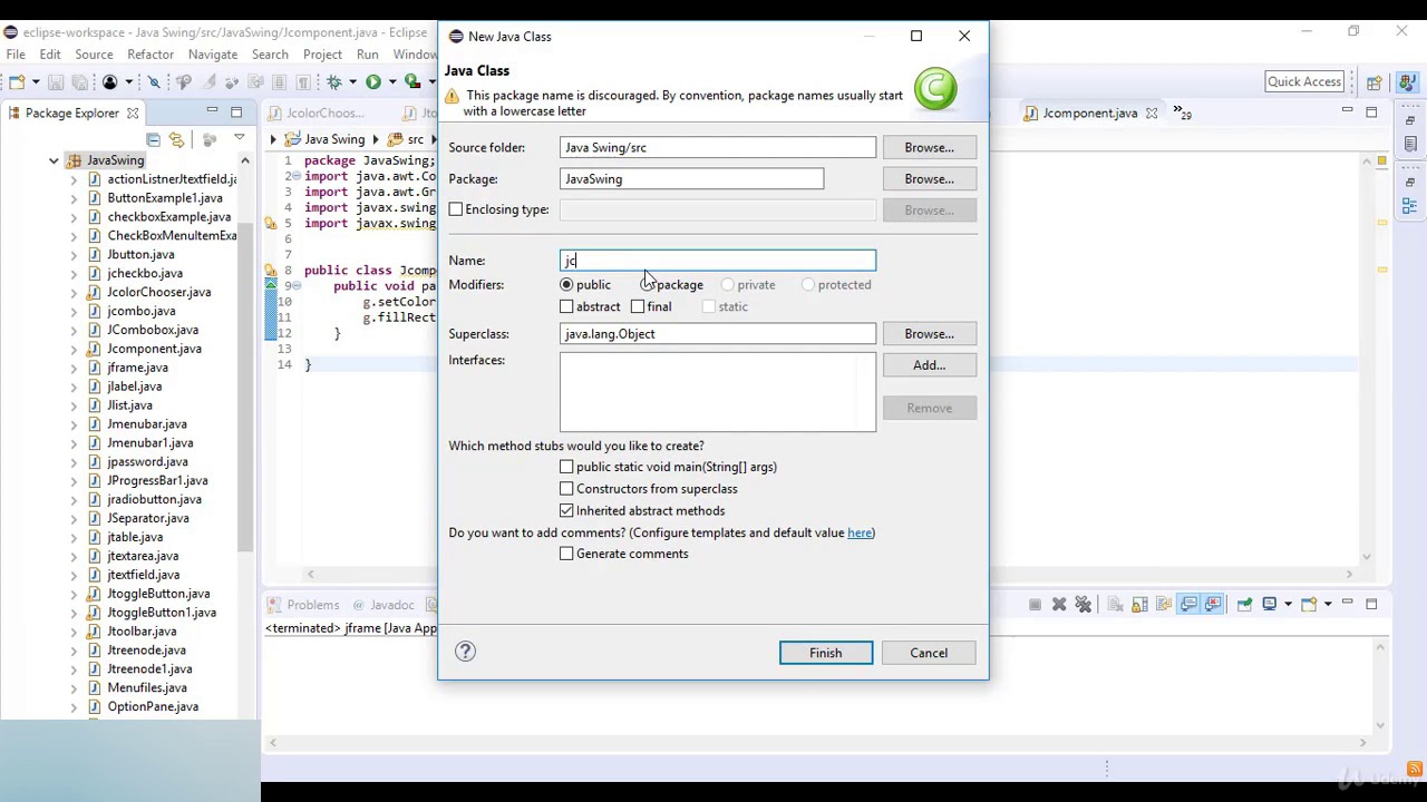 Java Jcomponent Jcomponent In Java Youtube