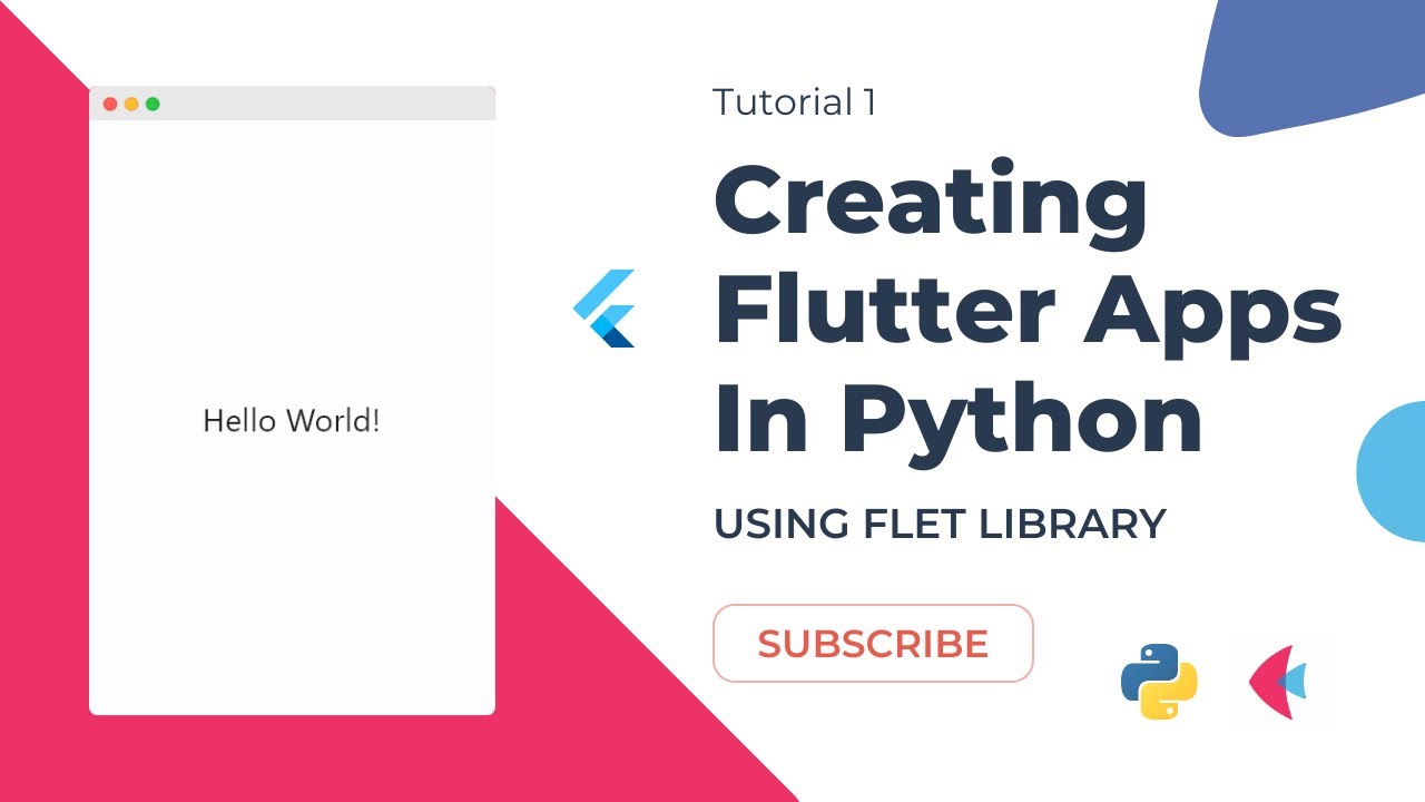 How To Create Flutter Apps In Python Using Flet Library Text And Page