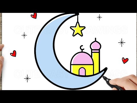 Ramadan Eid Drawing Easy Step By Step Youtube
