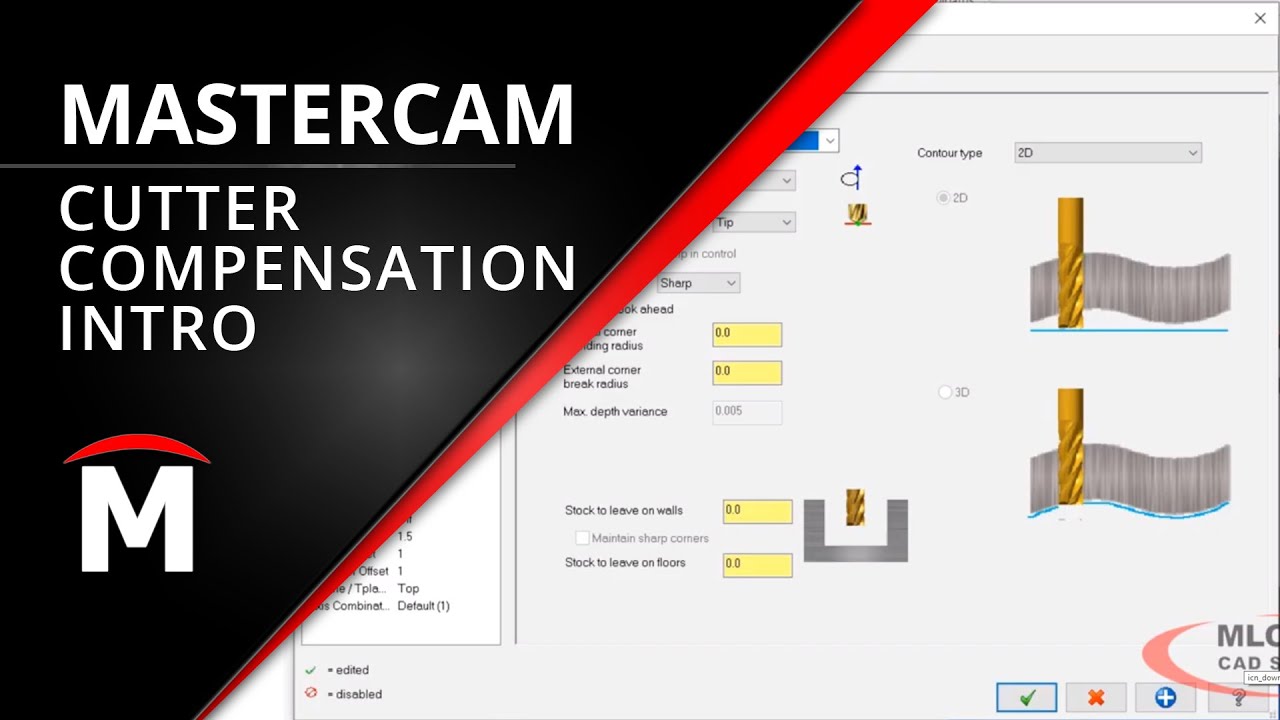 Introduction To Cutter Compensation In Mastercam Youtube