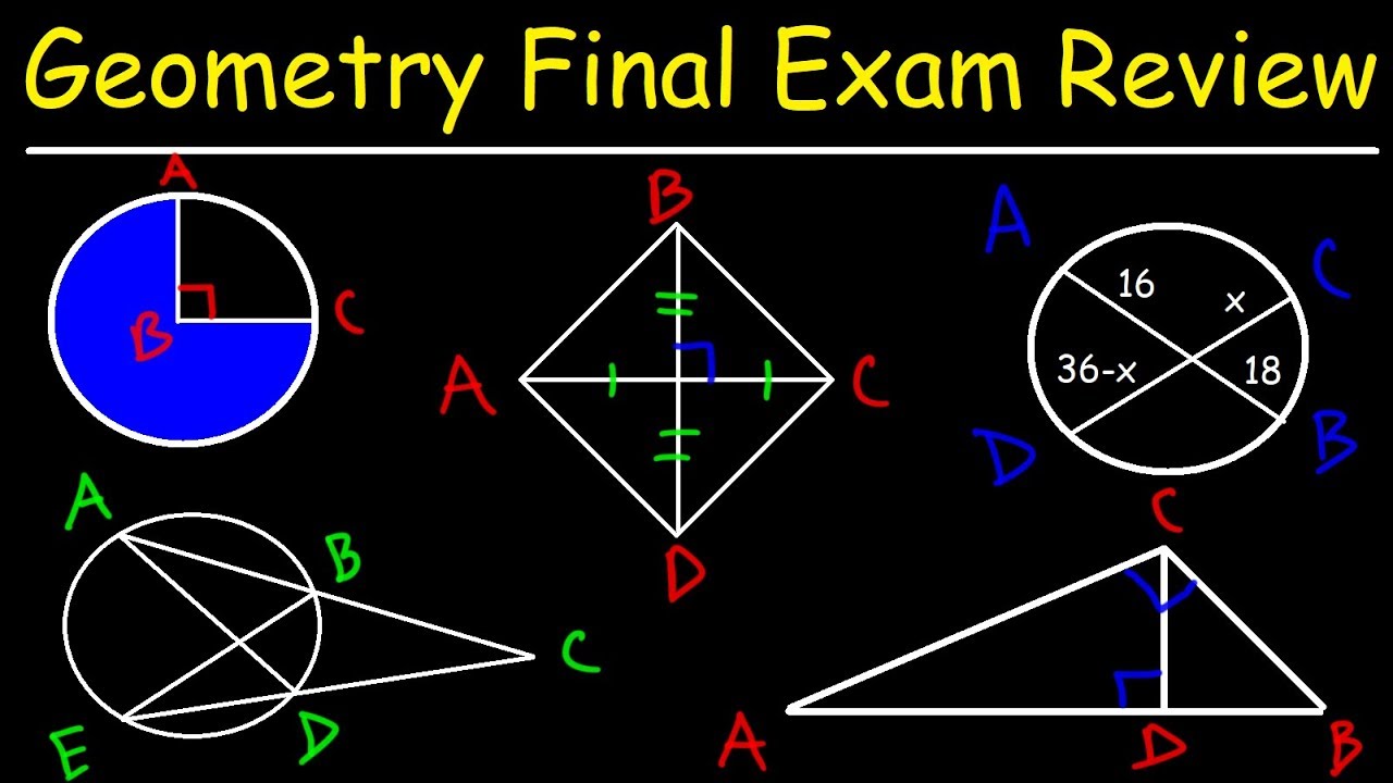 Geometry Final Exam Review Study Guide Youtube