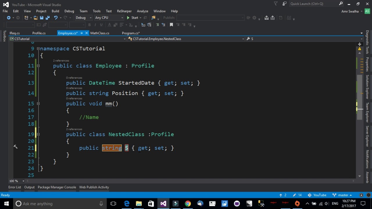C Programming Tutorial Nested Types Youtube