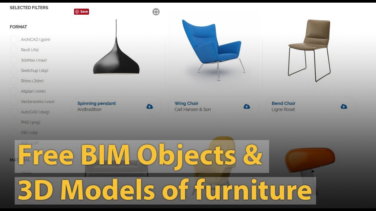 Download Free Bim Objects And 3d Models Of Furniture Bimarium Youtube