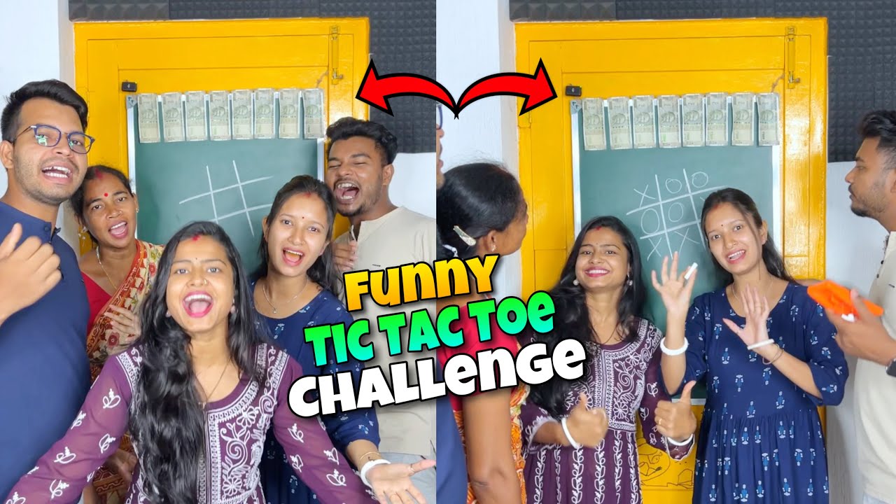 Tic Tac Toe Game Funny Challenge With Family Youtube