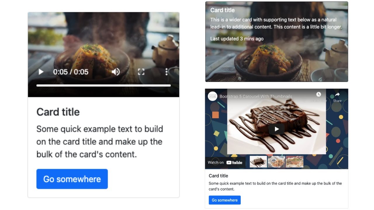 Bootstrap Video Card Youtube