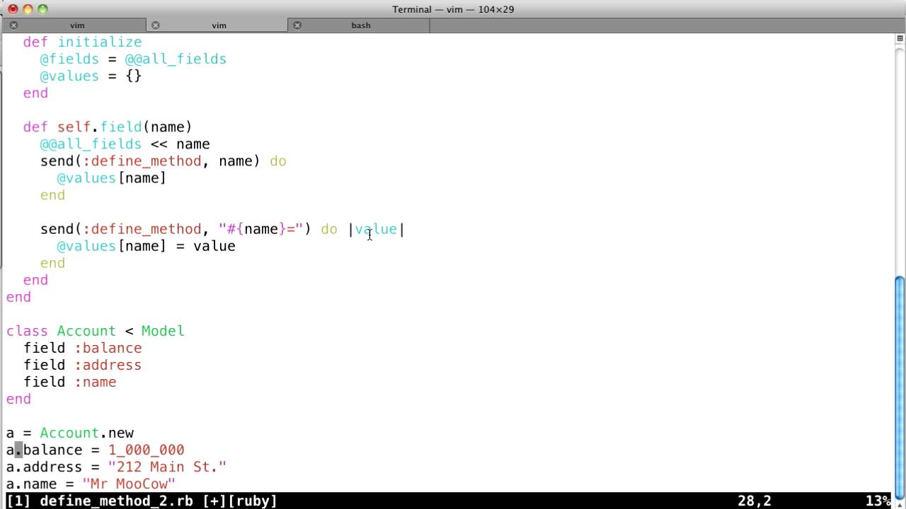 Ruby Metaprogramming Tutorial Part 3 Orm Example Youtube