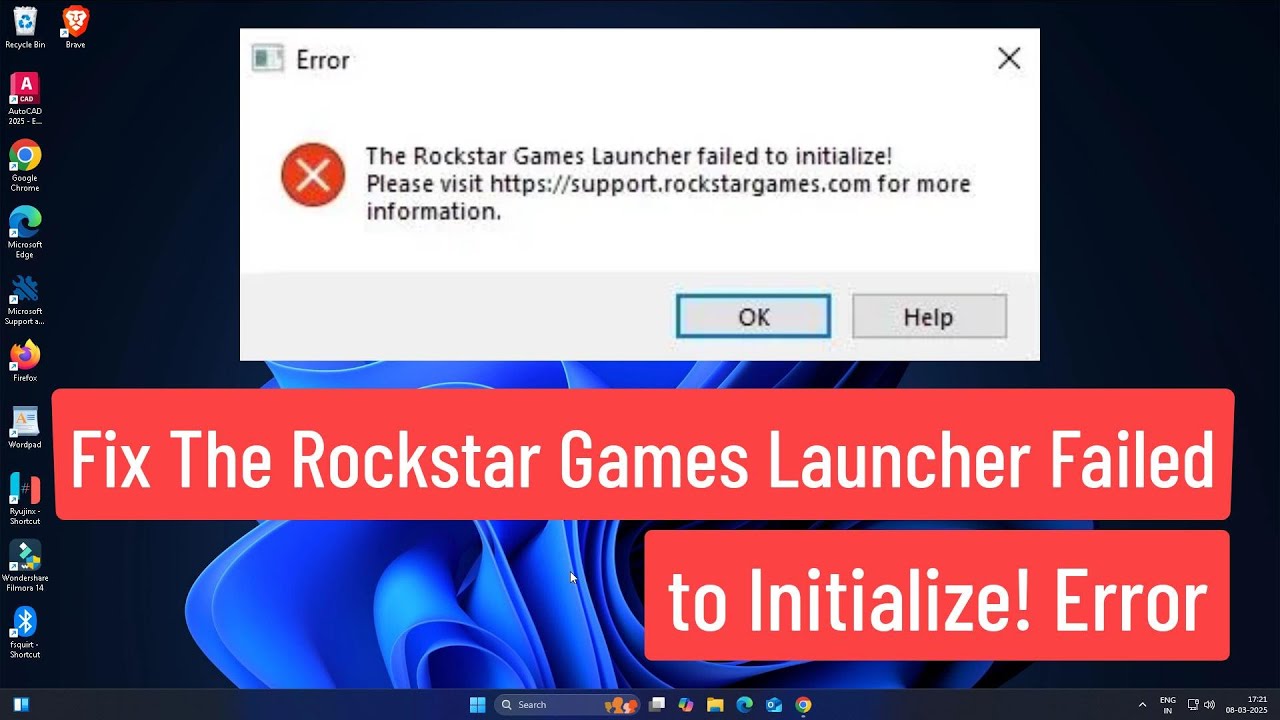 Fix The Rockstar Games Launcher Failed To Initialize Error In Windows