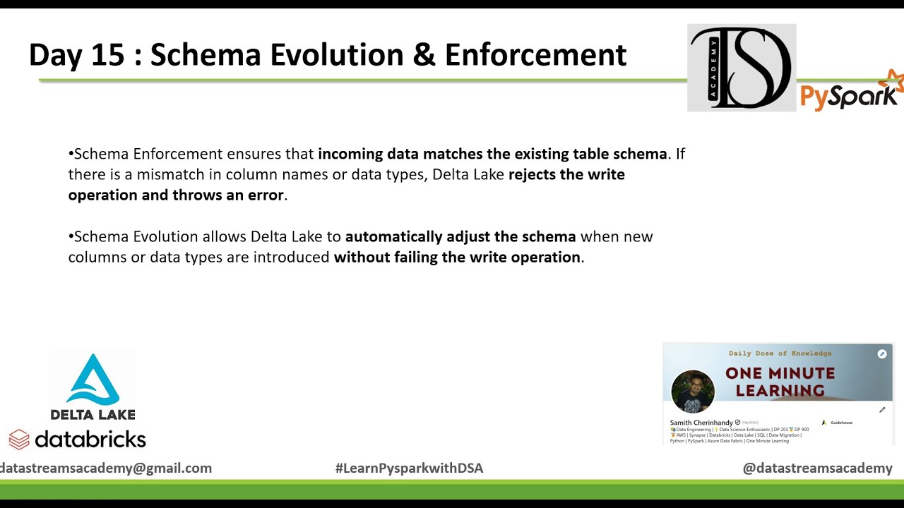 Day 15 Schema Enforcement Vs Schema Evolution In Delta Lake