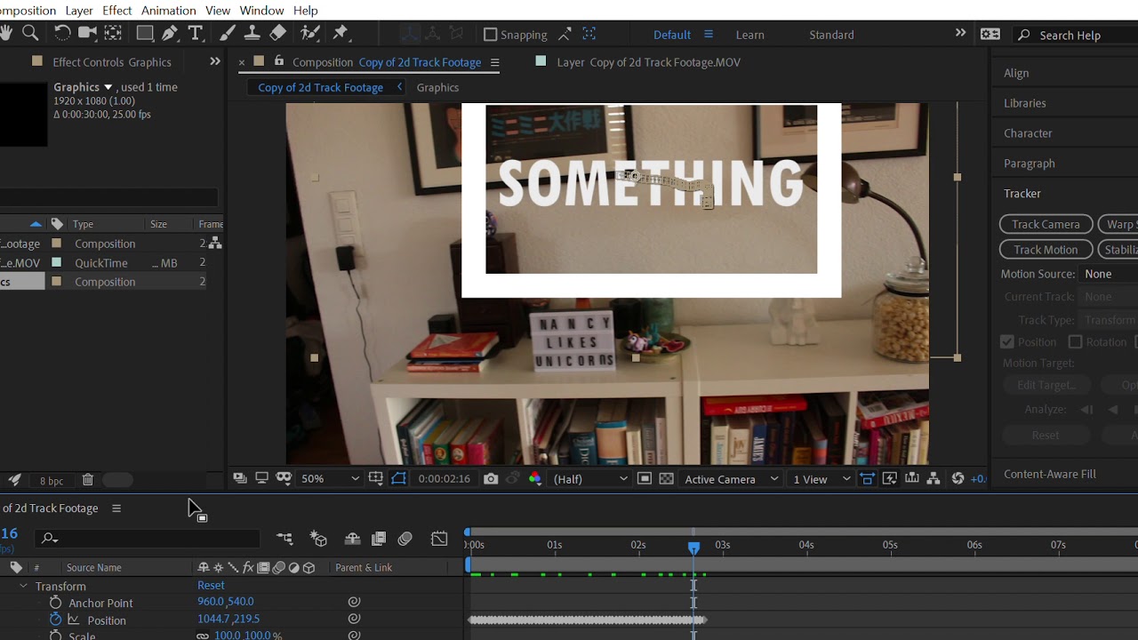 2d Motion Tracking Tutorial Youtube