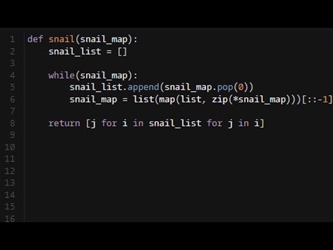 Python Snail Codewars 4kyu Youtube