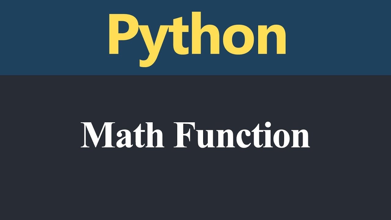 Math Functions In Python Hindi Youtube